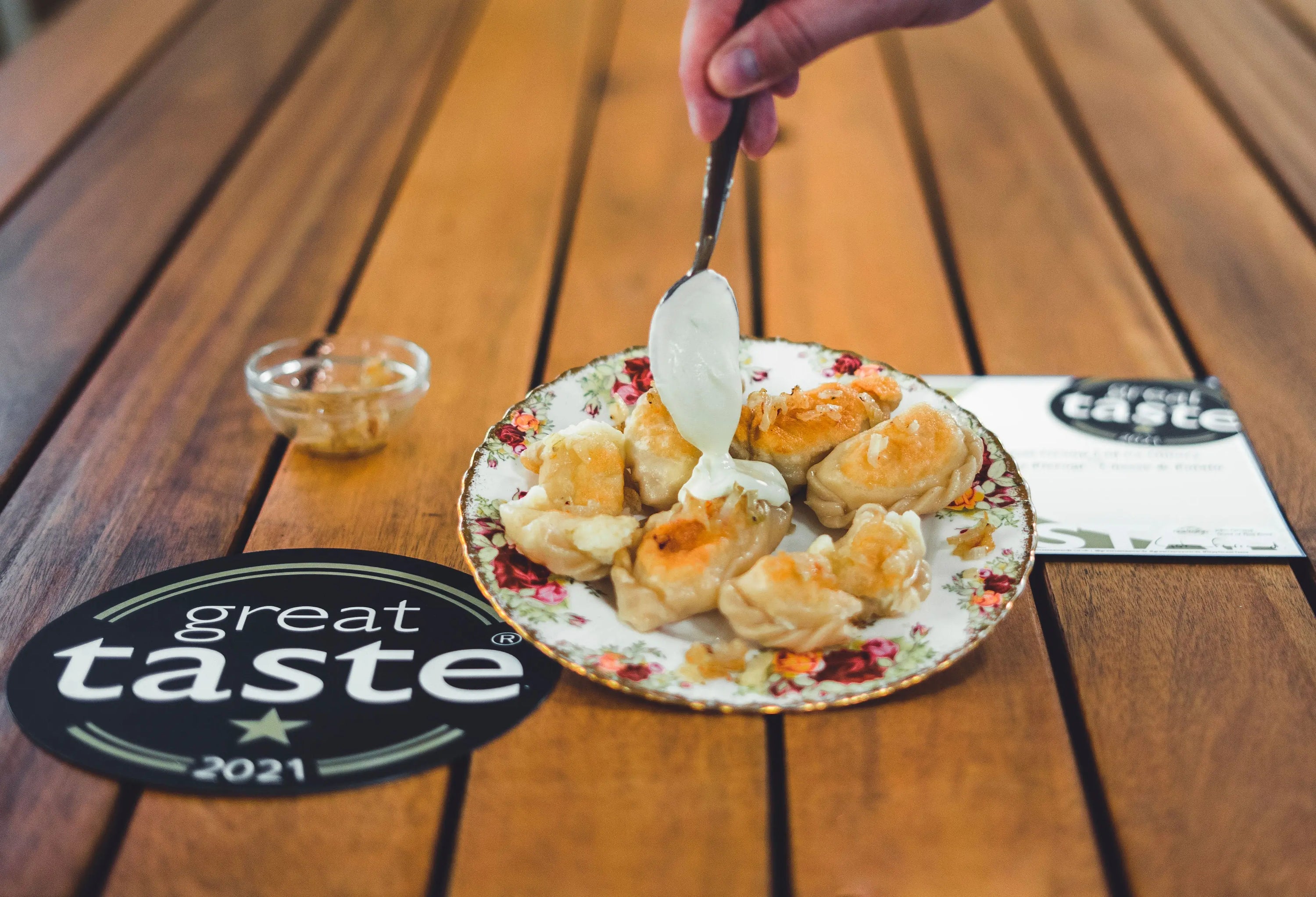 Cheese & Onion Pierogi Serving suggestions. – olitory